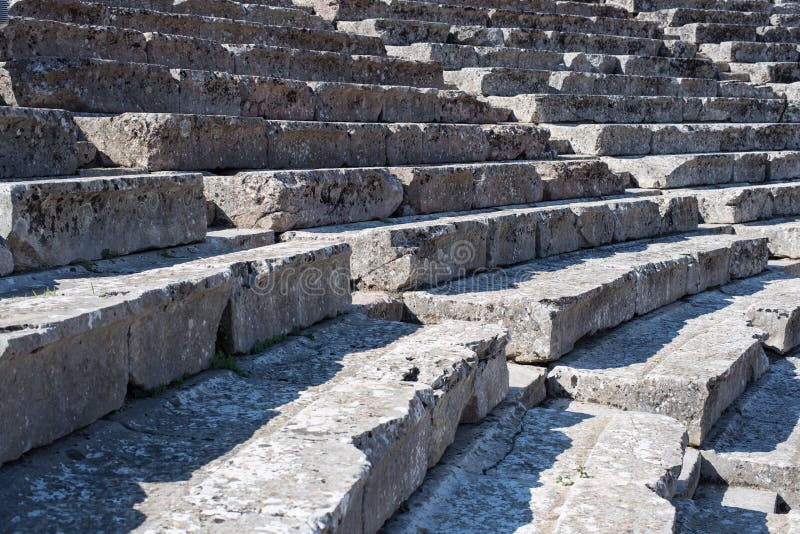 Stone Steps of the Amphitheater Stock Photo - Image of rock, place ...