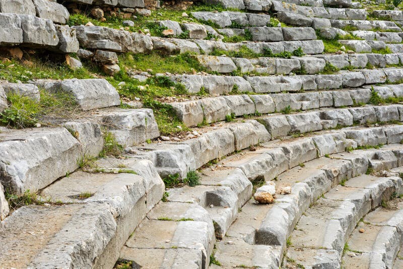 Stone Steps in Ancient Amphitheater Stock Image - Image of ...