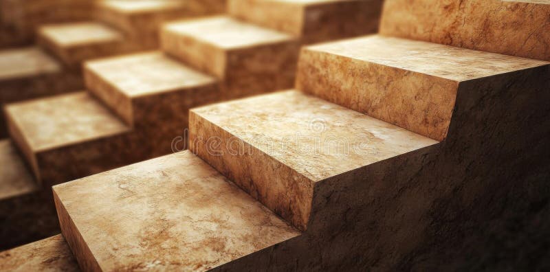 Stone Steps with Ascent, and Abstract Stock Illustration - Illustration ...