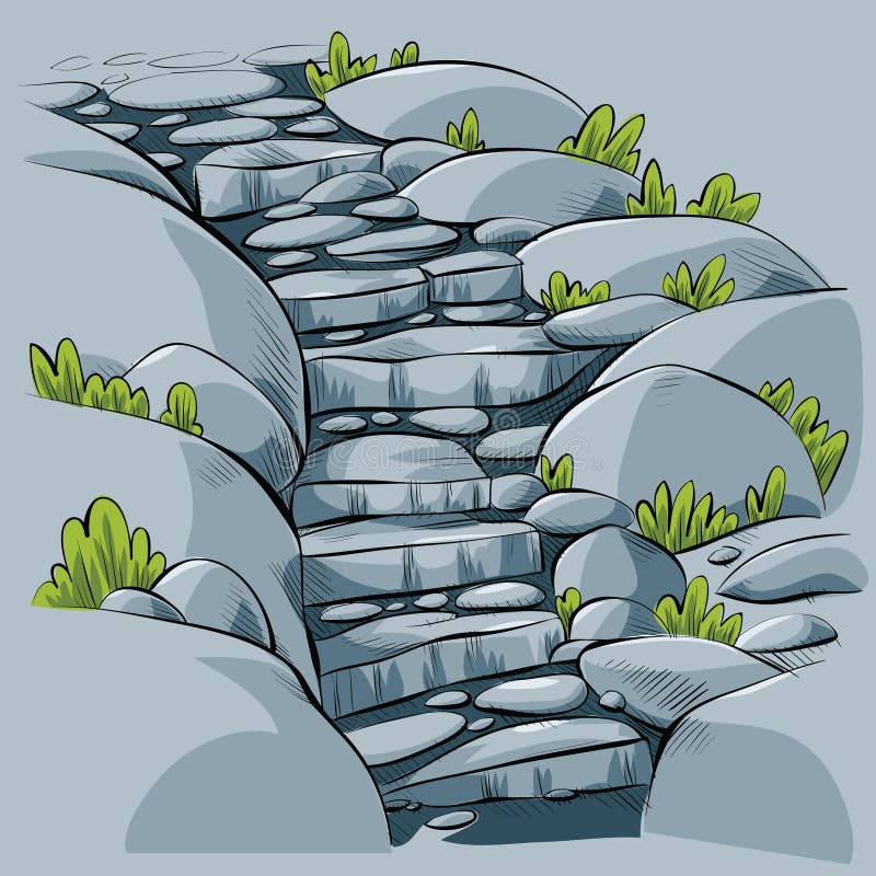 Stone Steps stock illustration. Illustration of rock - 41886108