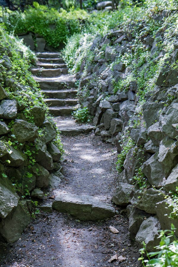 Stone steps and footpath stock photo. Image of rural - 203384916