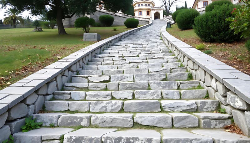 Stone Steps Garden Path Walkway, Landscaping Design and Natural Ascent ...