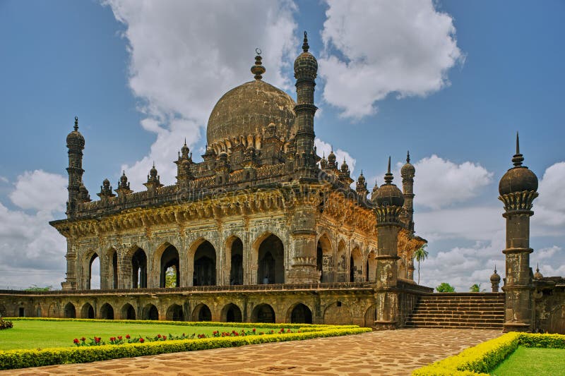 Stone Steps at the Ibrahim Rauza Which is the Tomb Complex Bijapur ...