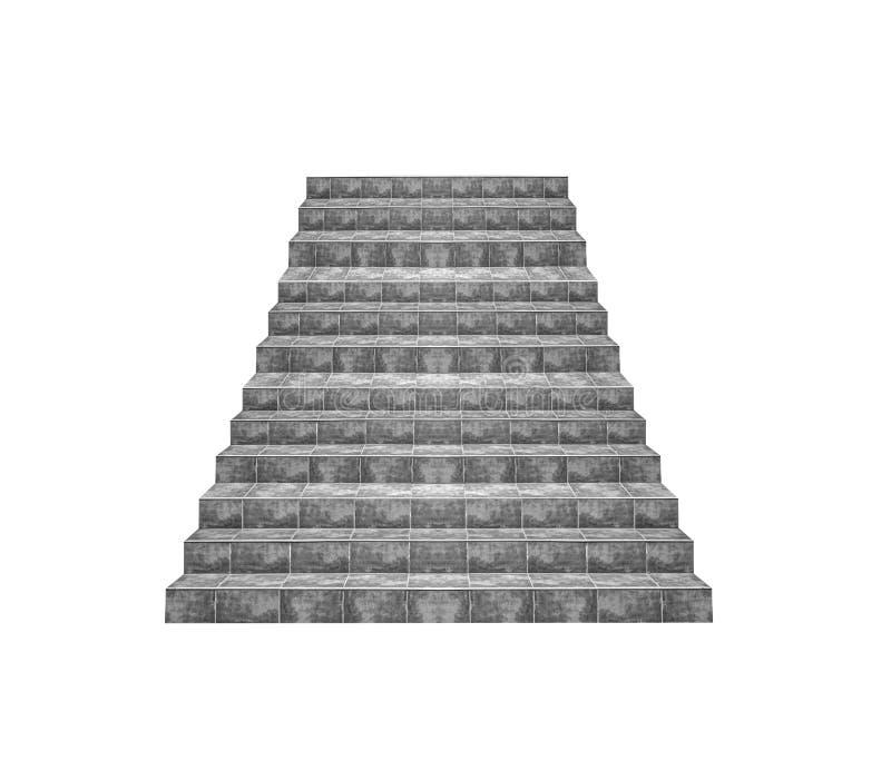 Stone Steps Isolated on a White Background. Stock Photo - Image of ...