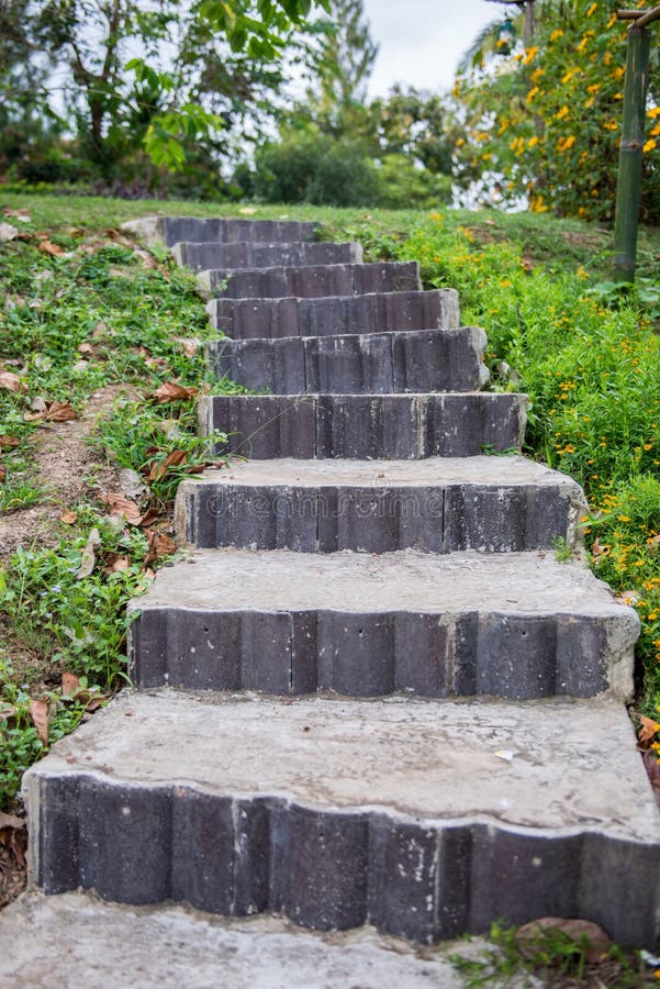 Stone steps leading up stock image. Image of lead, step - 35373251