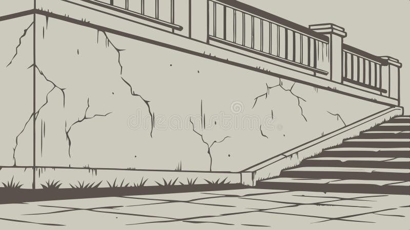 Stone Steps Leading Up, Pathway and Architectural Element. Vector ...