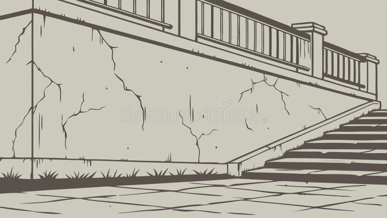 Stone Steps Leading Up, Pathway and Architectural Element. Vector ...