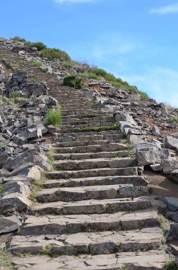 Stone steps on mountain. stock image. Image of range - 62245669