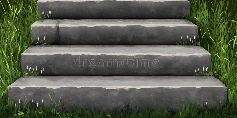 Stone Steps Nature Scene Grass Background Royalty Free Image Stock ...