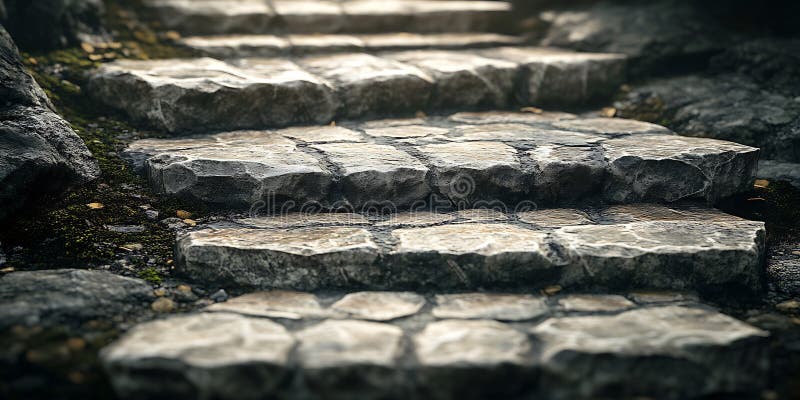 Stone Steps Natures Water Feature Background Wallpaper Stock ...