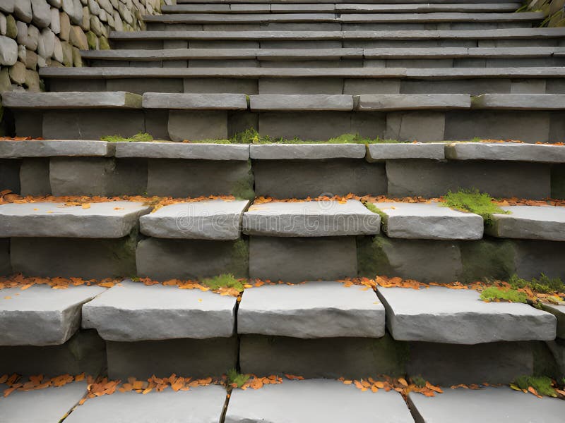 Stone steps in the park stock illustration. Illustration of surface ...