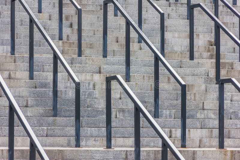 Stone steps with railing stock image. Image of architectural - 52422393