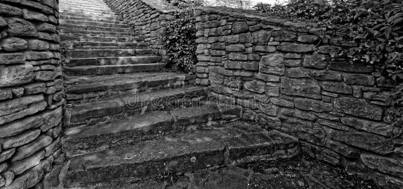 Stone Steps with Side Walls Stock Image - Image of detail, building ...