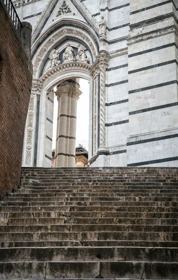 Stone Steps Siena Cathedral Stock Photo - Image of catholic ...