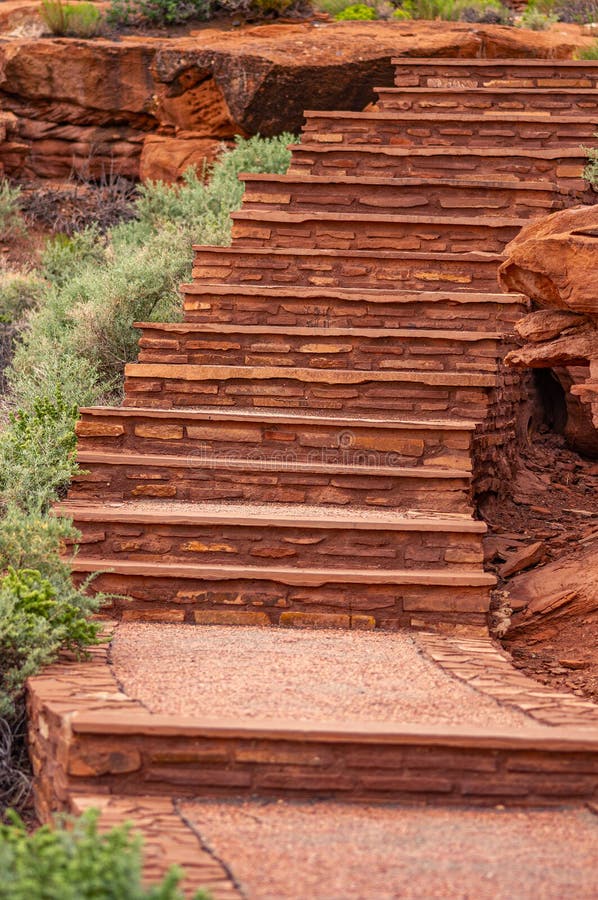 Stone Steps at the Wupatki Pueblo Stock Image - Image of park, stone ...