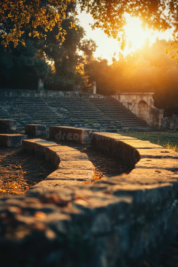 A Stone Structure with Beautiful Architecture Set Against a Backdrop of ...