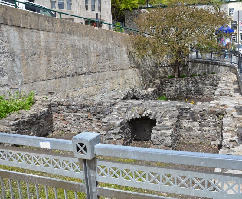 Stone Structure Ruins or Masonry in Quebec, Canada Stock Photo - Image ...