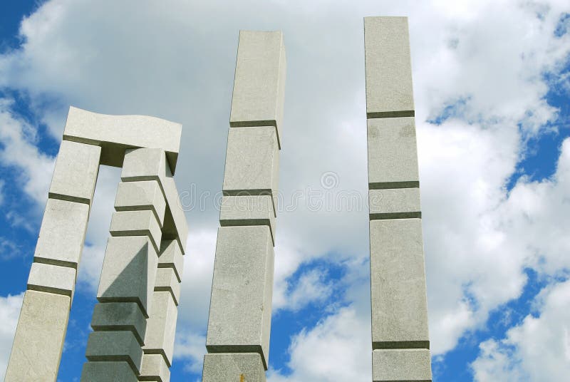 Stone structures stock photo. Image of blue, gray, pylons - 6246964