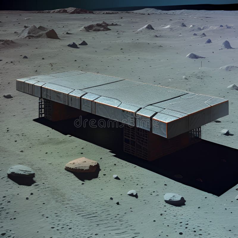 Stone Structures on Alien World. Moon Monuments, Artifacts. AI ...