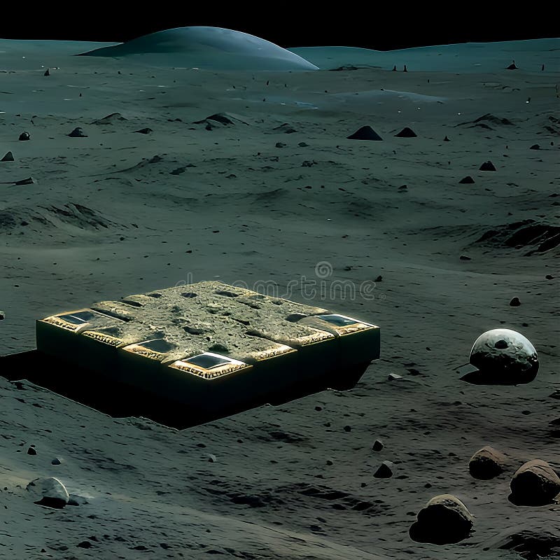 Stone Structures on Alien World. Moon Monuments, Artifacts. AI ...