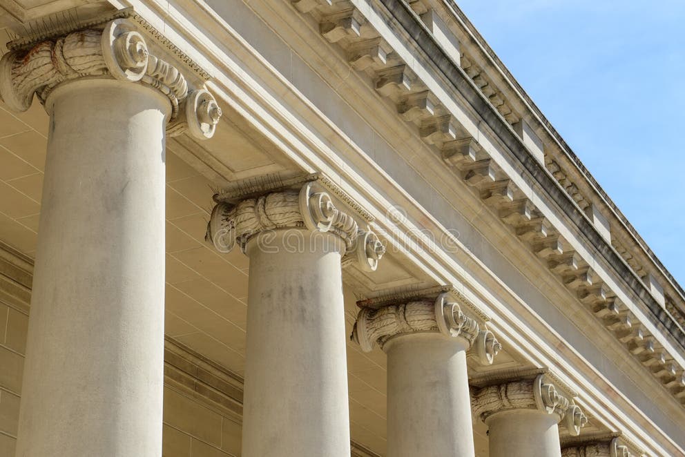 Stone Support Pillars stock image. Image of exterior - 27813703