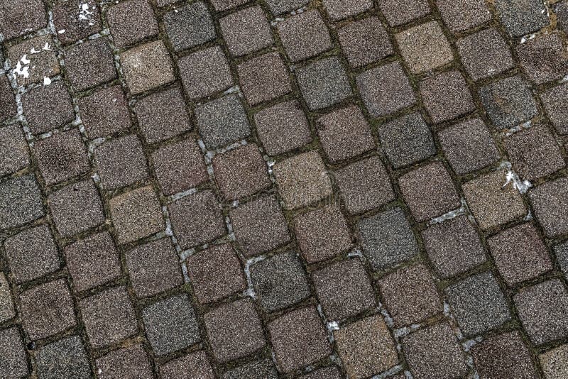 Stone Surface Old Dark Brown Square Cobblestone Background Stock Photo ...