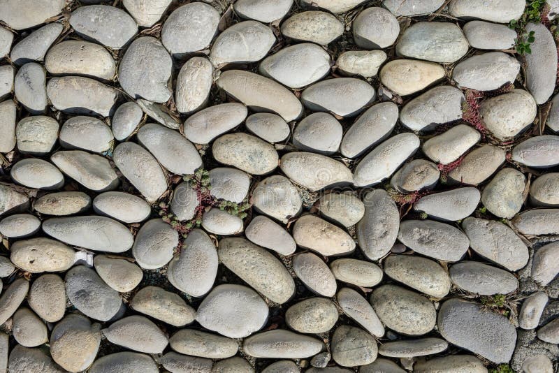 Stone Surface of Smooth Stones. Decorative Masonry Stock Photo - Image ...