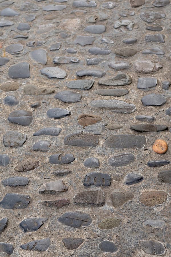 Stone Surface of a Walking Path or Road in Town. Abstract Texture for ...