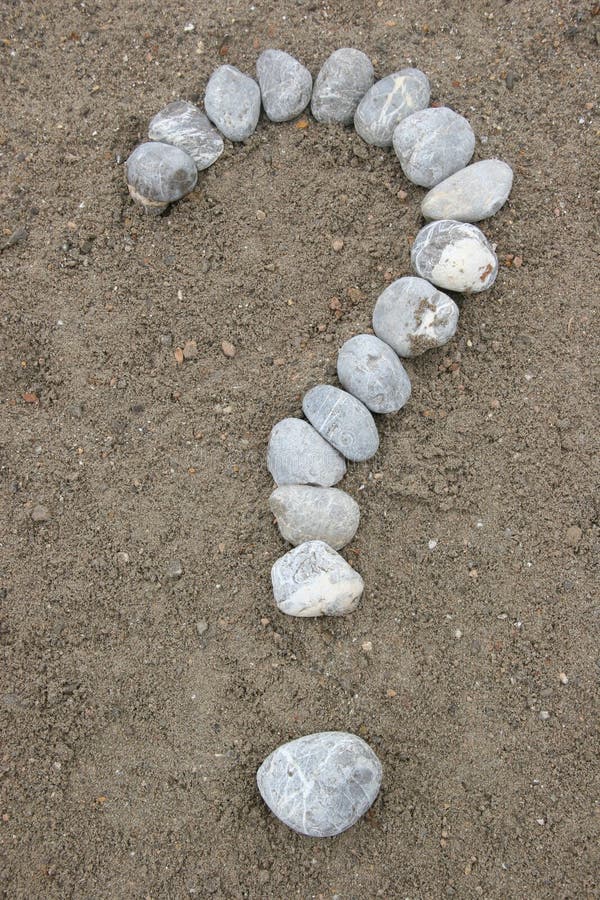 Stone Symbol Question Mark stock image. Image of beach - 5282223