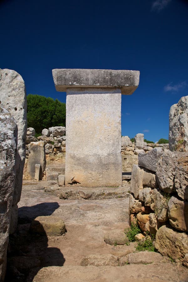 Stone t stock image. Image of stone, europe, taula, spain - 18834667