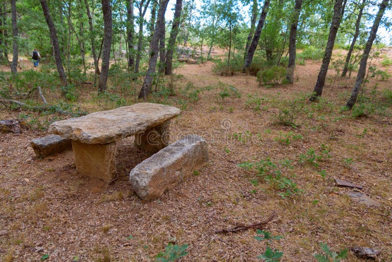 Stone table stock photo. Image of garden, furniture, heavy - 26587488