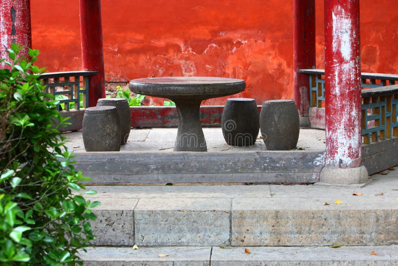 Stone table and chair stock photo. Image of history, china - 24324746