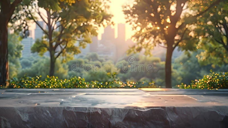 Stone Table with Trees in Background Stock Footage - Video of escape ...