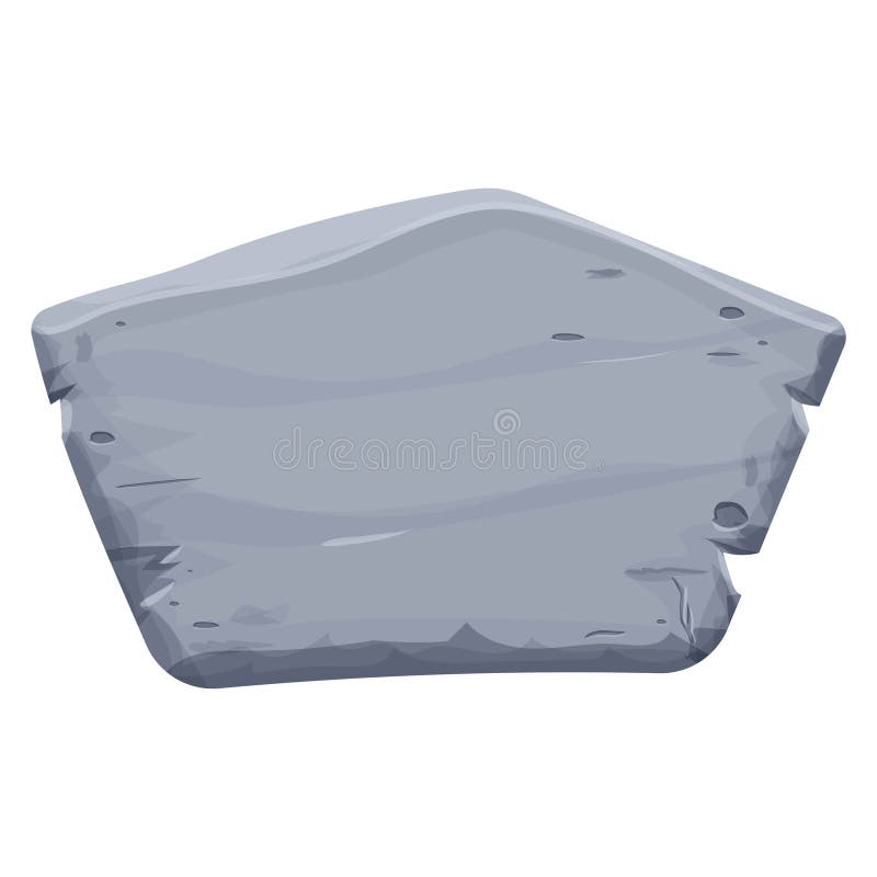 Stone Tablet, Panel, Textured Cartoon Frame with Cracked Elements ...