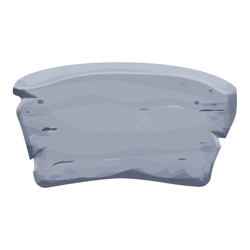 Stone Tablet, Panel, Textured Cartoon Frame with Cracked Elements ...