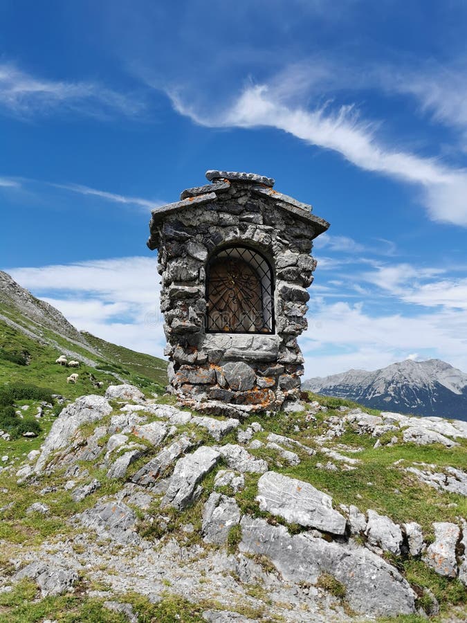 Stone Temple on Austrian Mountain Stock Image - Image of temple, stone ...