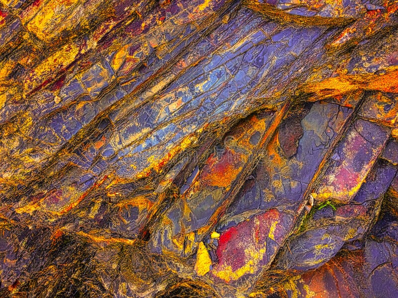 Stone Texture of Amazing Color, Rocky Layers Stock Image - Image of ...