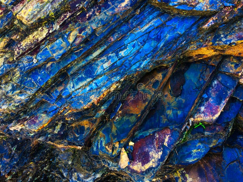 Stone Texture of Amazing Color, Rocky Layers of Bright Colors Stock ...