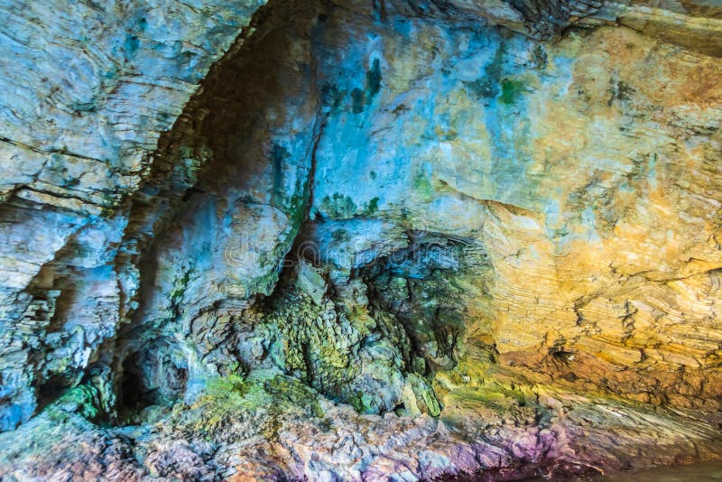 Blue Caves Stone Texture or Background Stock Photo - Image of abstract ...