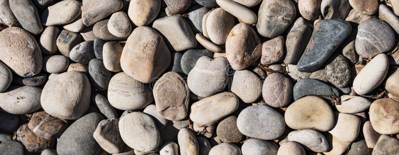 Stone Texture, Background. Pebble Banner Close-up Stock Photo - Image of material, wallpaper ...