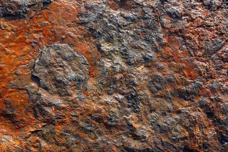 Stone Texture in the Beach Shore with Red Stock Image - Image of detail ...