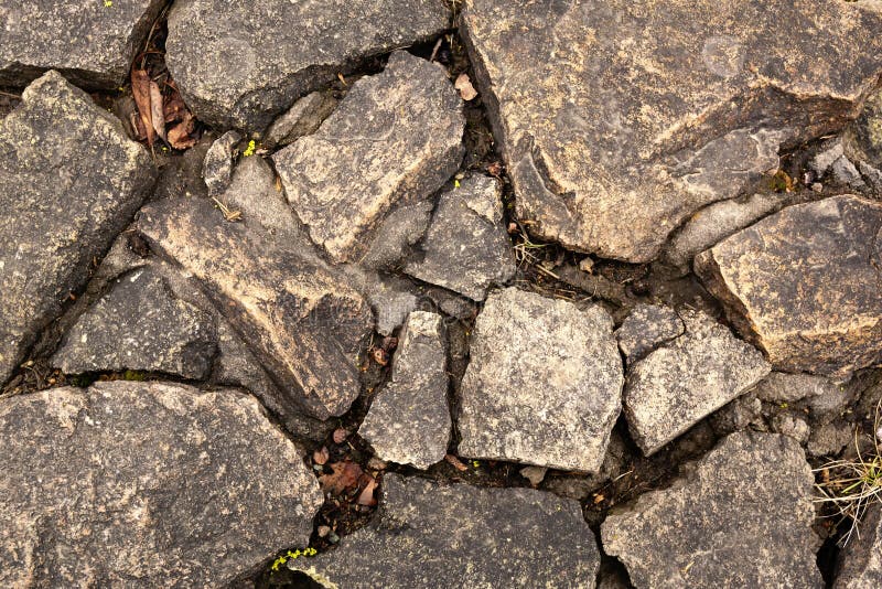 Stone Texture. Cobblestone. Stones of Different Types. Masonry. Natural ...