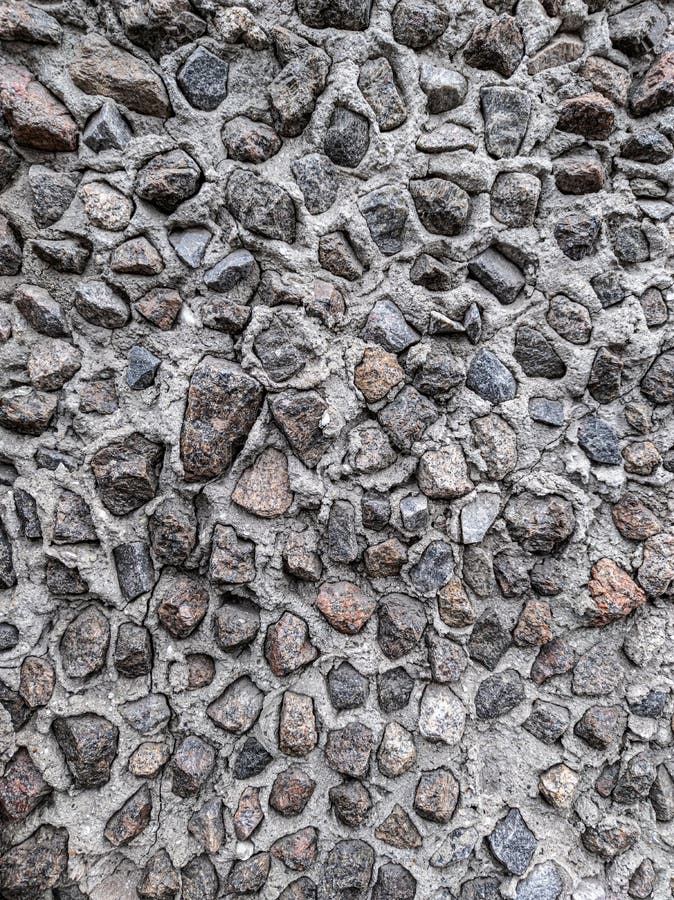 Stone Texture of Granite Stones Poured with Cement. Decorative Wall ...