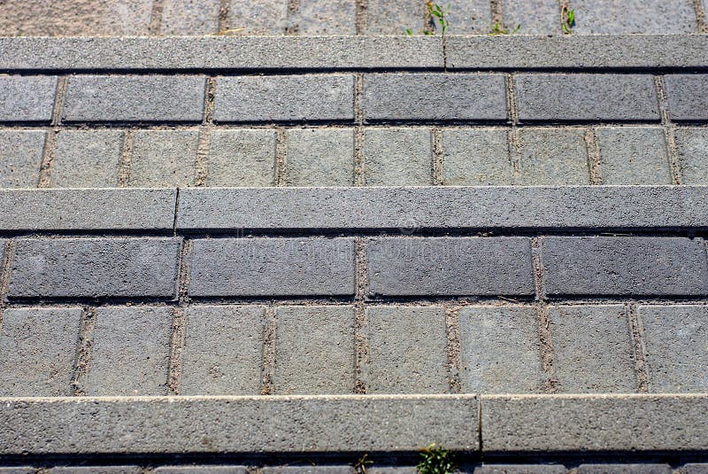 Stone Texture of Gray Black Bricks Paving Slabs on the Steps Stock ...