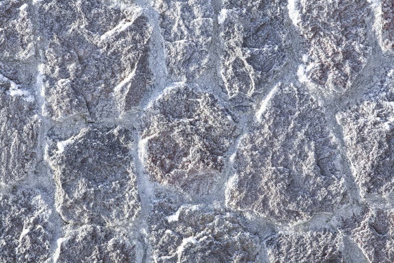 Stone texture and snow stock image. Image of piles, wall - 65545121