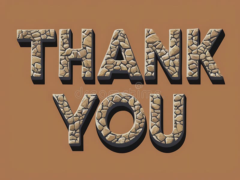 Stone Texture Thank You Message Design Stock Illustration ...