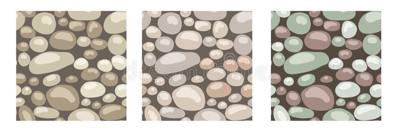 Stone Texture, Vector Set of Seamless Patterns Stock Vector ...