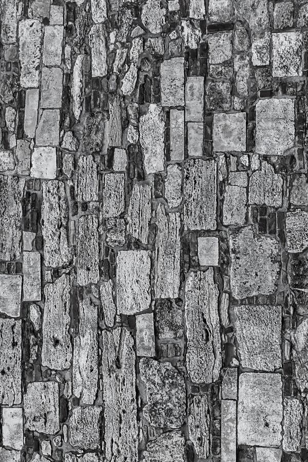 Stone Texture Vertical Cobblestone Wall Weathered Hard Toned Pattern ...