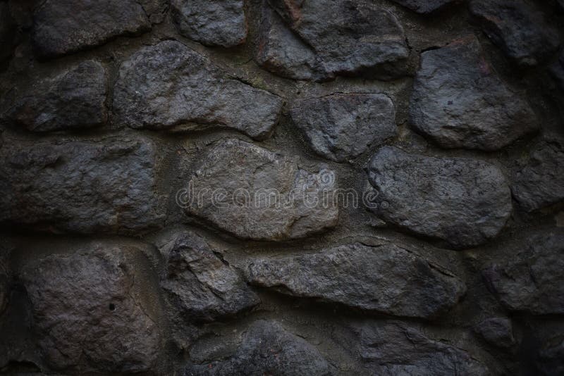 Stone Texture Wall of Large Gray Stones of Different Sizes and Shapes ...