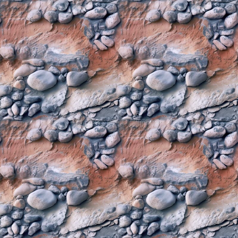 Stone Texture of Wall Seamless Pattern Design. Surface Rock Background ...